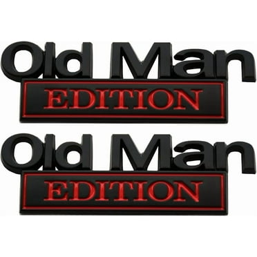 Old Man Edition Car Emblem, 3D Metal Badge Car Stickers Decals, for ...