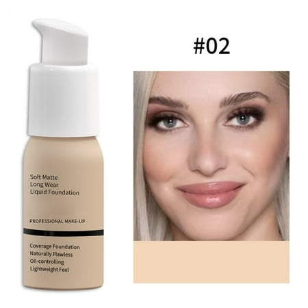 24 Hour Full Coverage Soft Matte Liquid Foundation Cover Dark Dull Skin ...