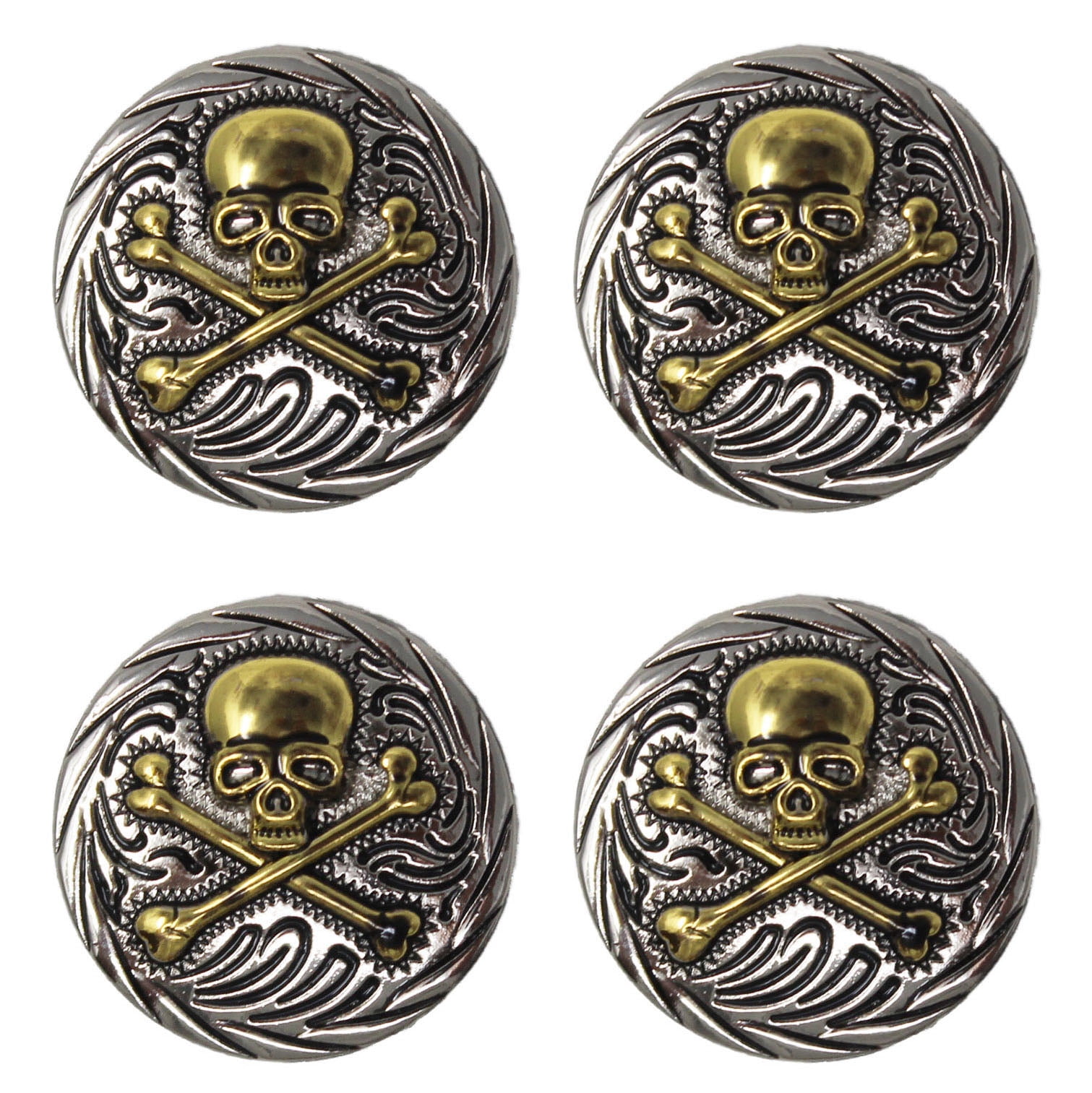 Set of 4 Screw Back Conchos Western Saddle Co613 - Walmart.com