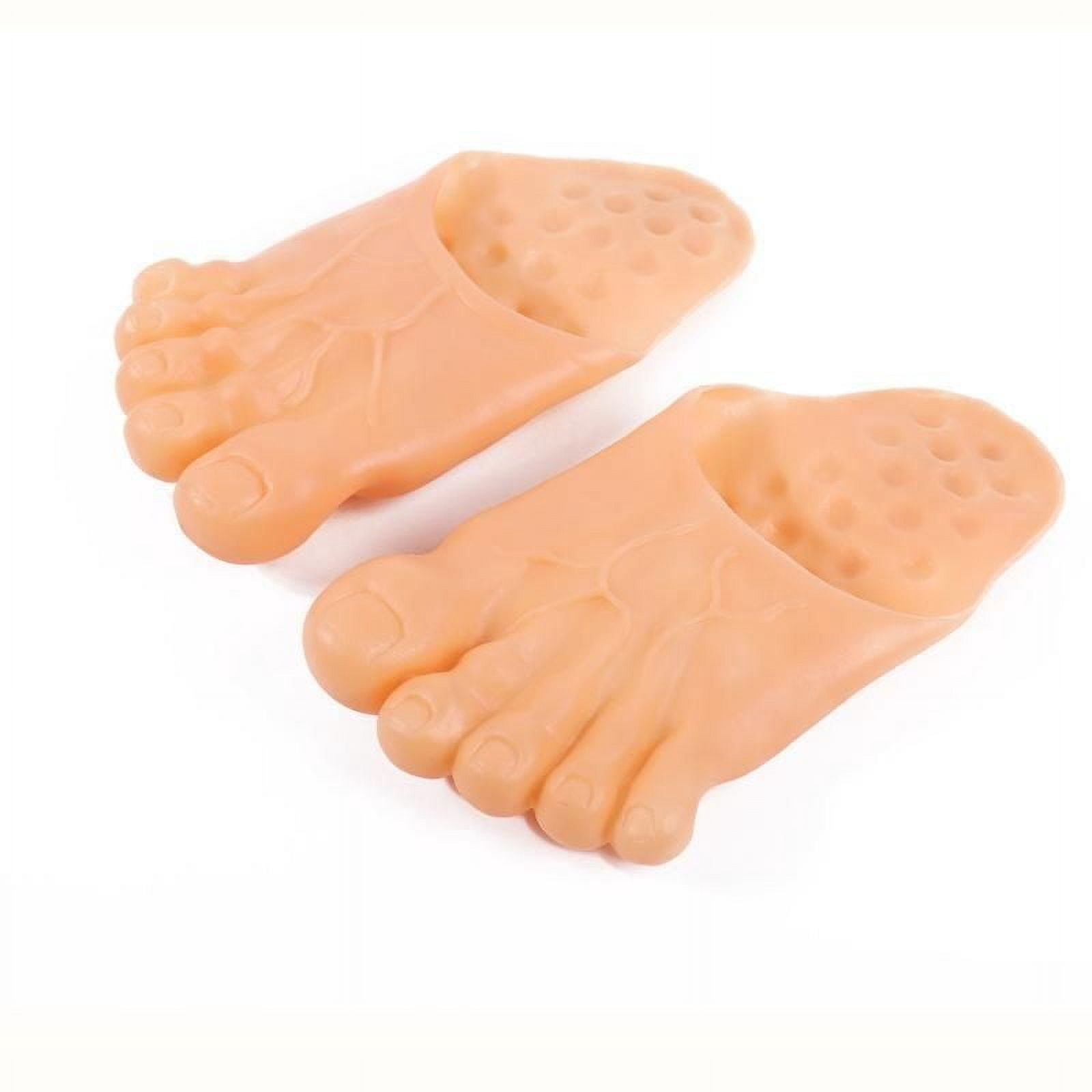 Flintstone Feet Giant Bare Feet Costume Slippers - Oversized Foot Props ...