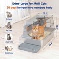 Stainless Steel Litter Box with Lid,Front Entry Top Exit Kitty ...