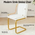 Jopath Set of 4 Modern Dining Chairs with Metal Legs, Pu Leather ...