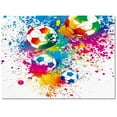 Colorful Football Pigment Art Living Room Floor Mat Children's Room ...