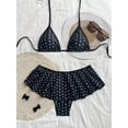 2pcs/Set Spring Break Women Beachwear: Spaghetti Strap Polka Dot Top ...