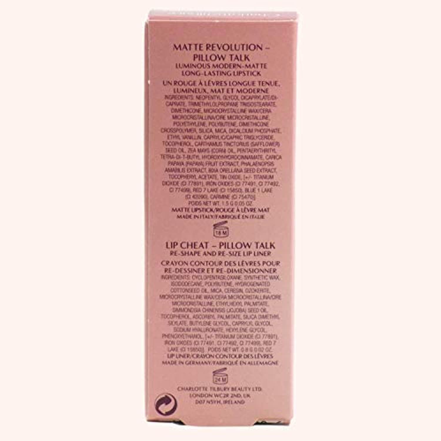 Buy Charlotte Tilbury Pillow Talk Mini Matte Revolution Lipstick and ...