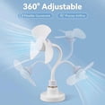 E27 Socket Mini Fan with Plug Adapter, Adjustable Gooseneck Quiet ...