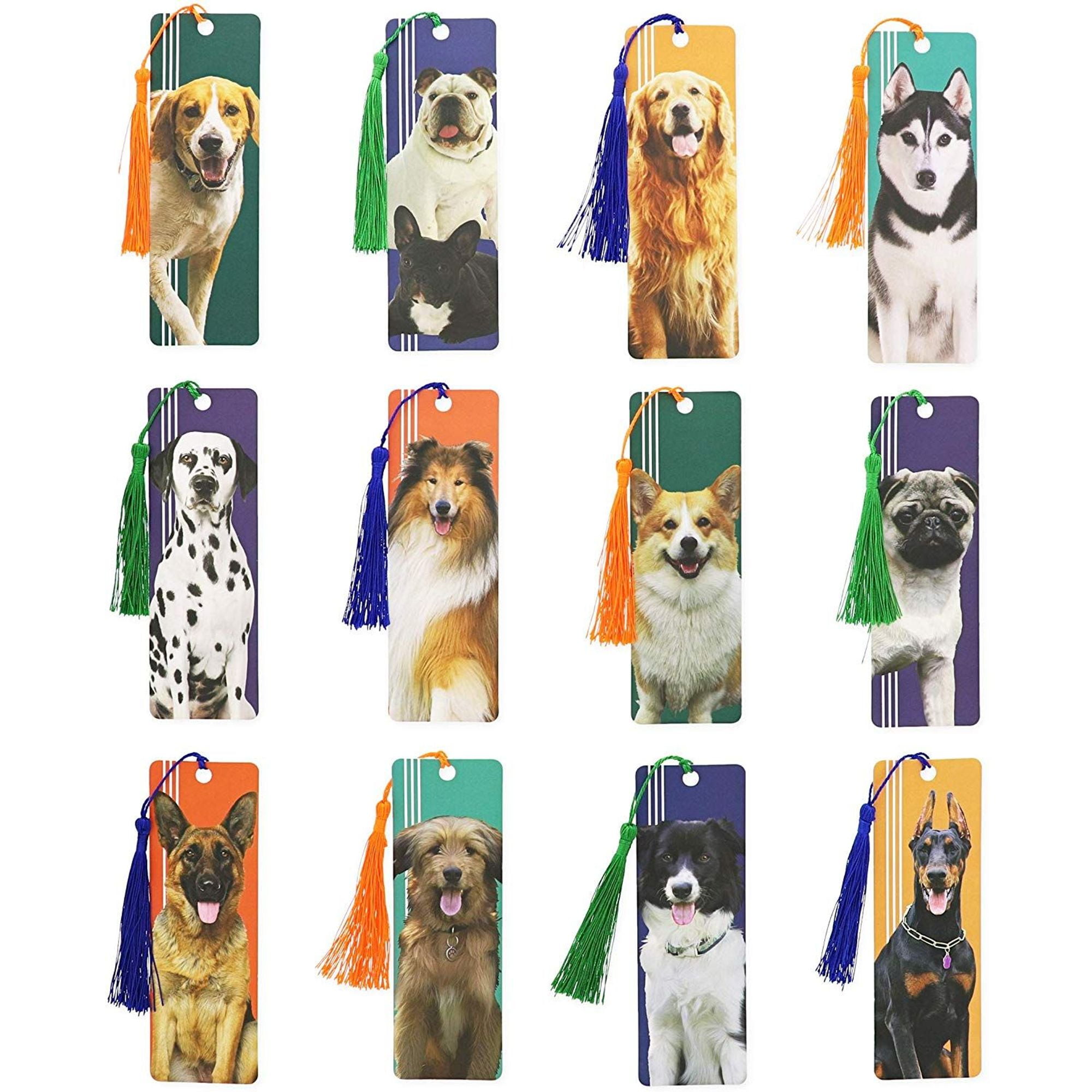 72 pieces Cute Dog Real Photos Printed Paper Bookmarks, Cardstock Page ...