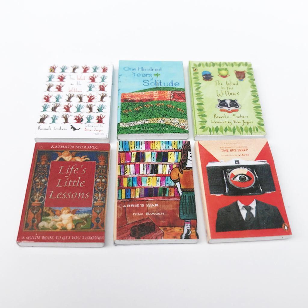 6/paquete 1:12 de Mini libros de literatura para /hogar/habitación ...