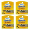 Schick Stainless Steel Injector Blades with Chromium Coating for Men's ...