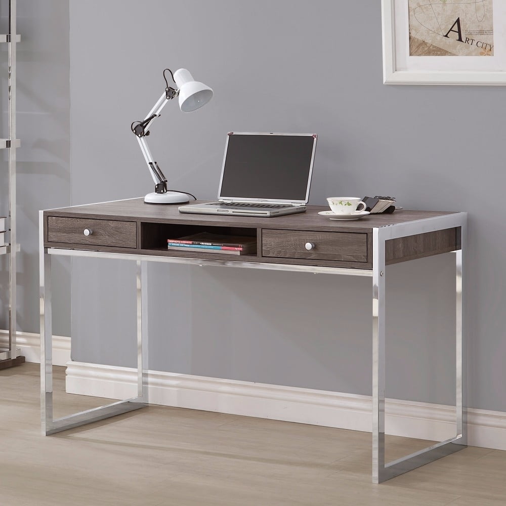 Coaster Contemporary Chrome Desk - Walmart.com