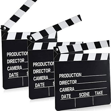 Junmo 10 Pieces Movie Film Clap Board, 7 x 8 Inch Cardboard Movie ...