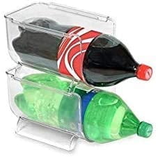 2 Pack Stackabale Fridge & Freezer Safe Soda Bottle Holder Space Saver ...