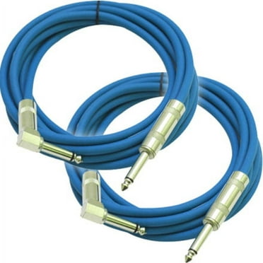 Seismic Audio Right Angle to Straight Guitar Cable 10' (2 Pack ...
