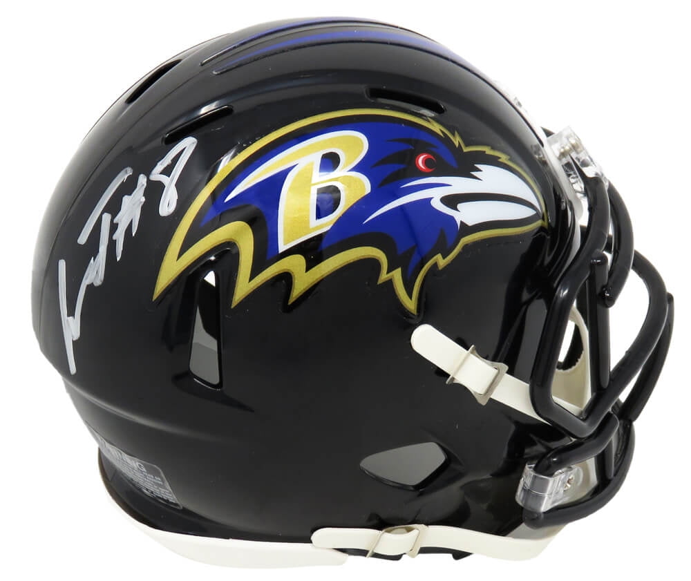 Lamar Jackson Signed Baltimore Ravens Riddell Speed Mini Helmet ...