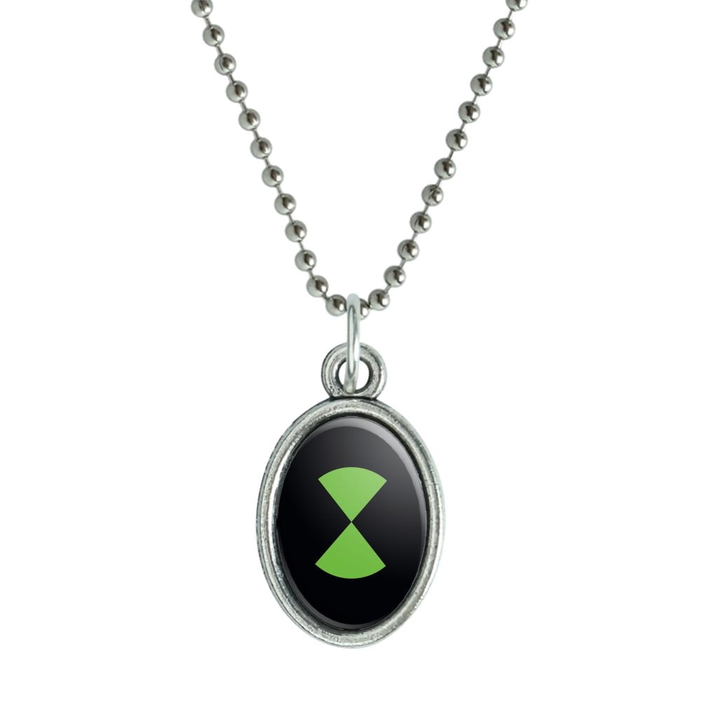 Ben 10 Logo Antiqued Oval Charm Pendant with Chain - Walmart.com