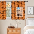 Basketball and Silhouette Orange Blackout Curtains,Triple Weaved Fabric ...