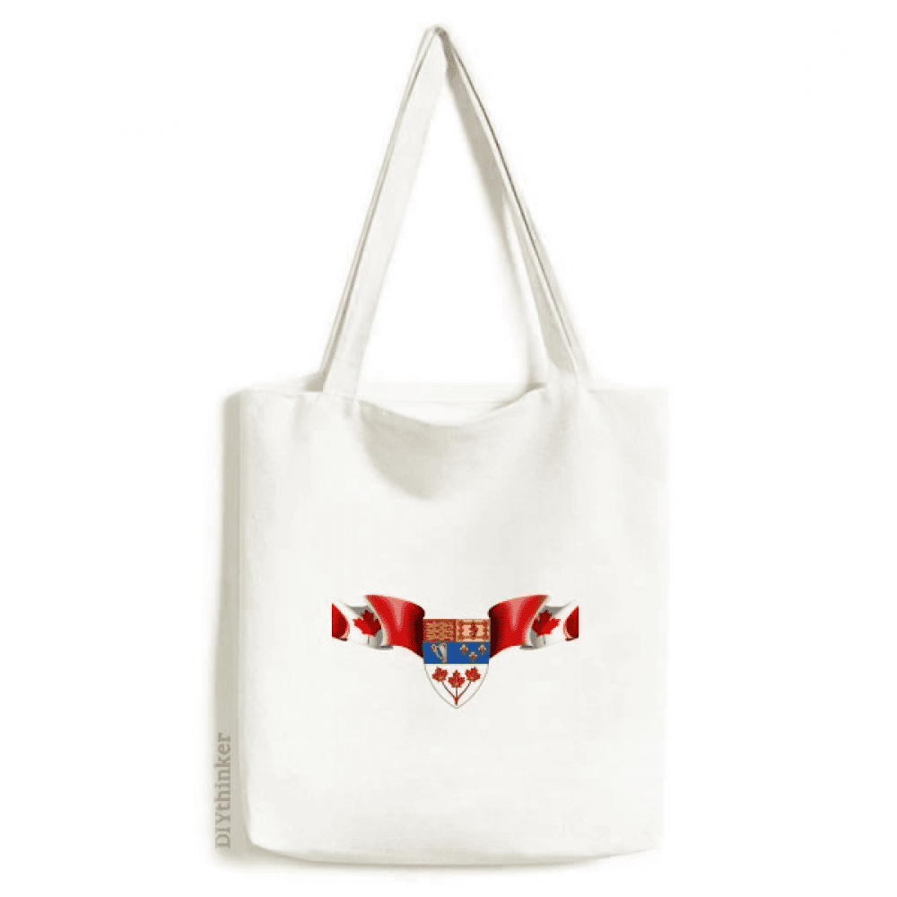 Canada Flag National Emblem Tote Canvas Bag Shopping Satchel Casual ...
