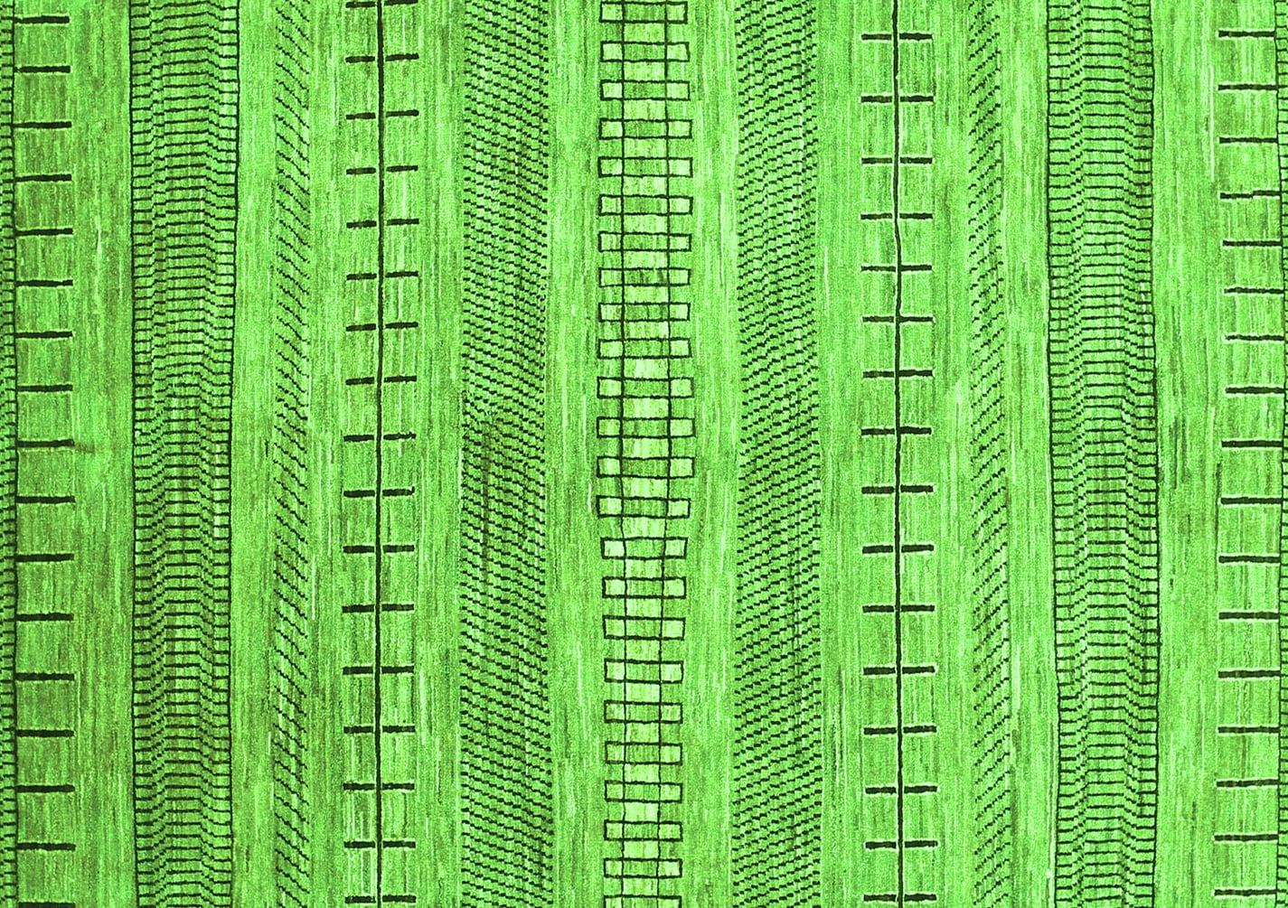 Ahgly Company Indoor Rectangle Abstract Green Contemporary Area Rugs, 3 ...