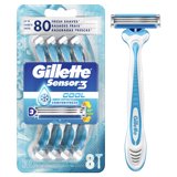Gillette Sensor3 Cool Disposable Razors for Men, 8 Ct - Walmart.com