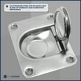 Five Oceans Rectangular Recessed Hatch, Boat Spring Loaded Pull Ring 3 ...