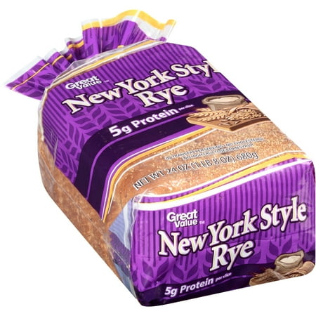 Great Value New York Style Rye Bread, 24 oz - Walmart.com