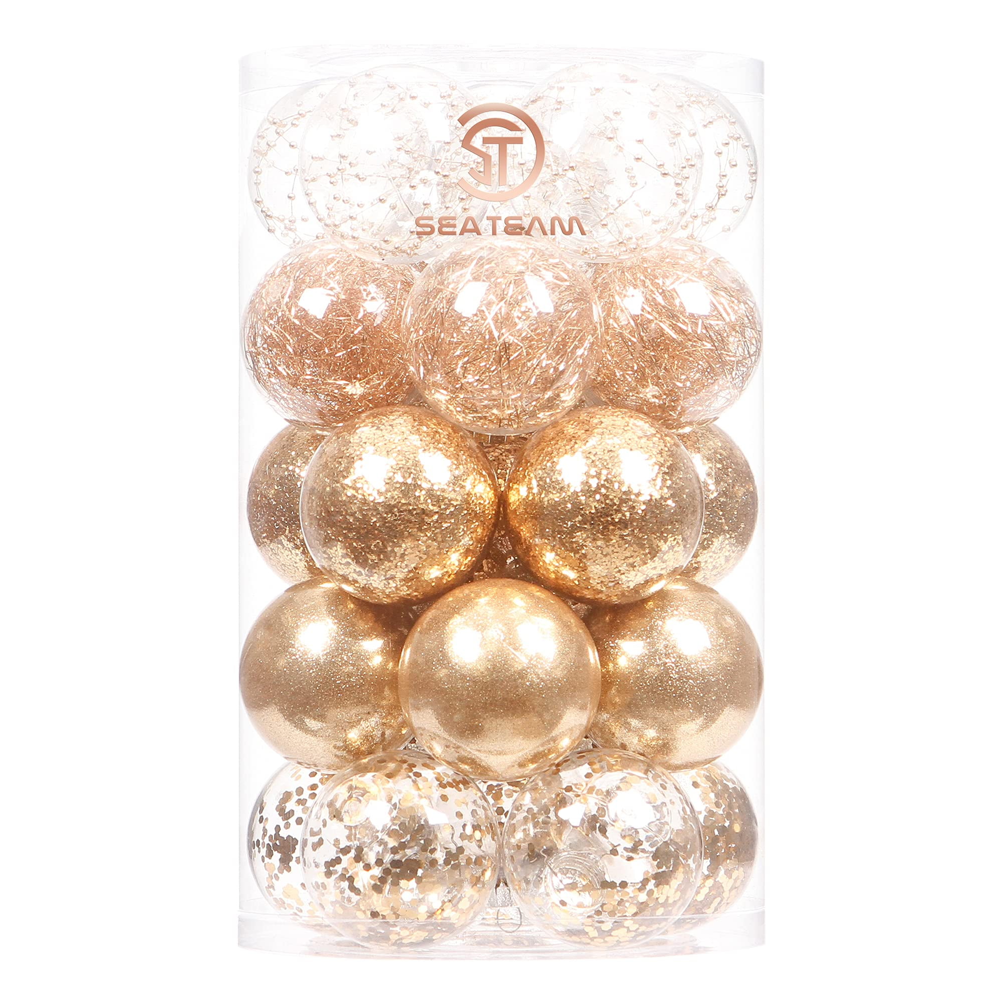 Sea Team 70mm/2.76" Shatterproof Clear Plastic Christmas Ball Ornaments ...