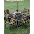 Farm Animals Square Outdoor Tablecloth with Umbrella Hole Funny Pair ...