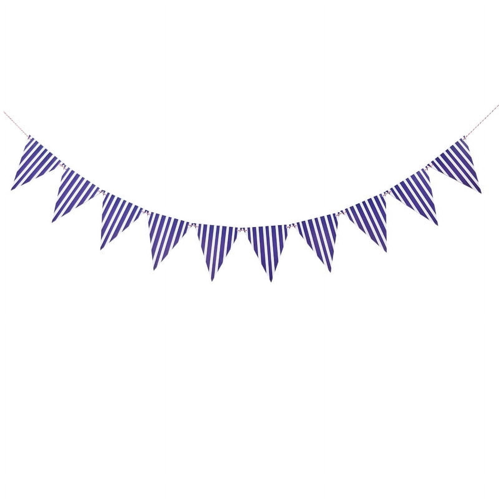 Nvzi Paquete de 2 banderines triangulares morados para decoración de ...