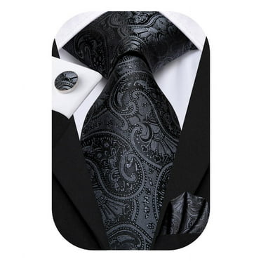 Paisley Ties for Men Classic Floral Necktie & Pocket Square Set Formal ...