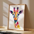 Colorful Giraffe Poster, Abstract Animal Art, Bright and Bold Giraffe ...
