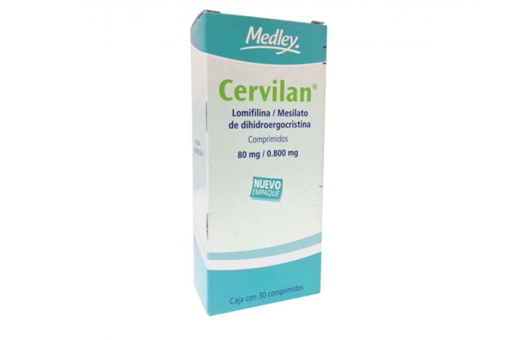 Cervilan comprimidos 80 mg/0.800 mg 30 pzas | Walmart en línea