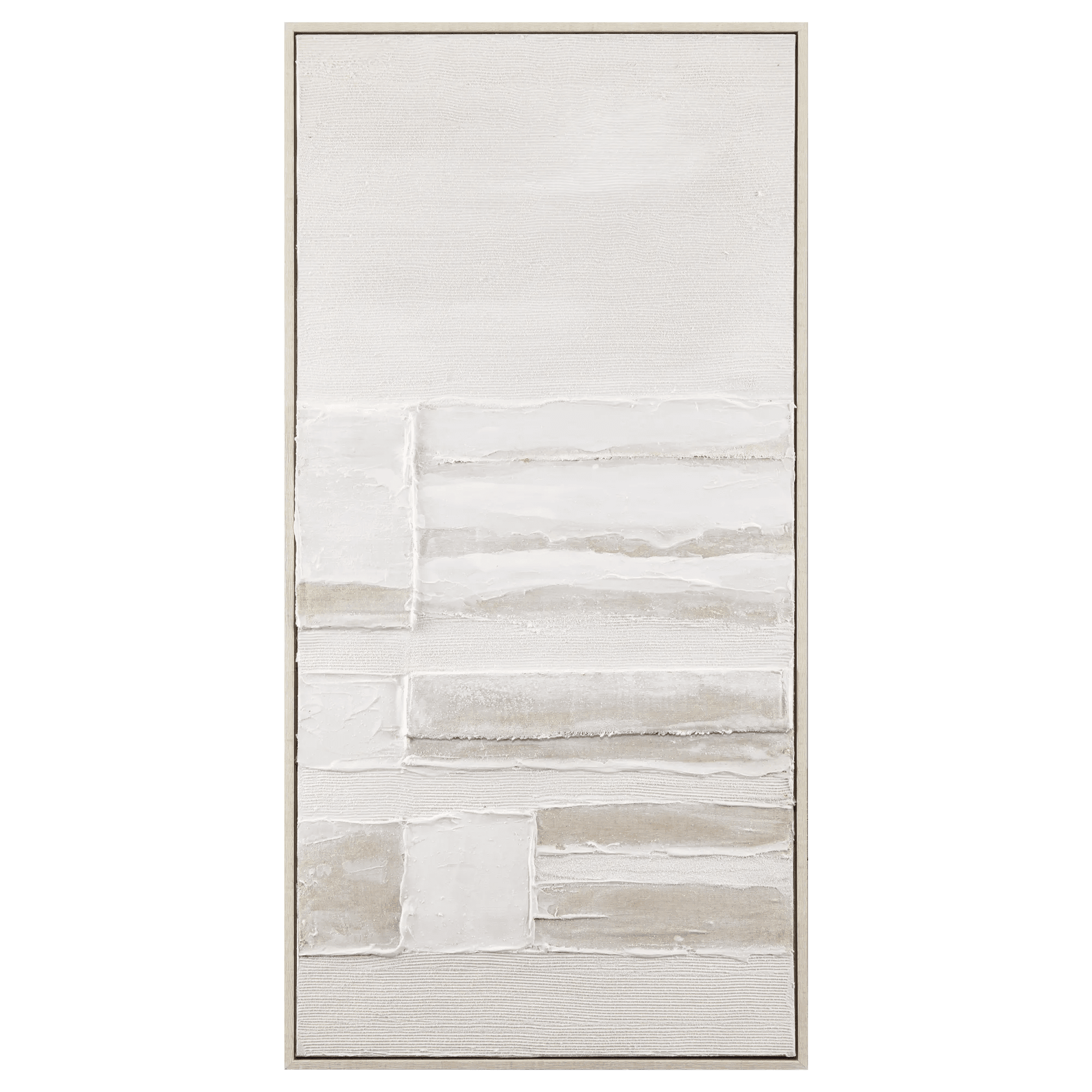 Click here for Bouclair White Natural Abstract Framed Art 20 X 40... prices
