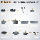 Sophia & William 17 Pieces Granite Non-stick Aluminum Cookware and ...