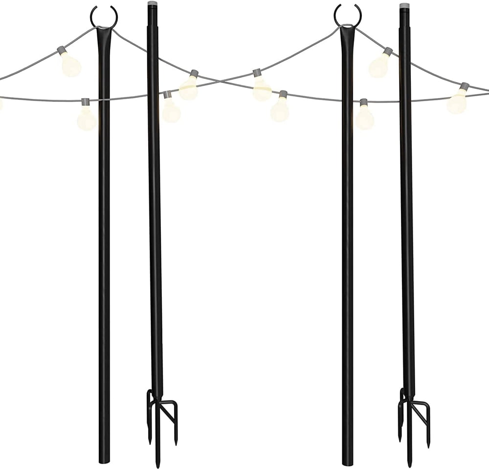 String Light Poles for Outdoors Christmas Holiday Decoration with Hooks ...