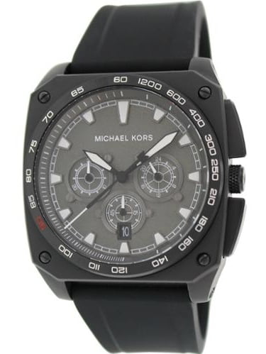 Michael Kors Men's Grandstand MK8390 Black Silicone Quartz Watch ...