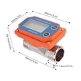 Digital Display Water Flowmeter Flow Sensor Stainless Steel Acid Alkali ...