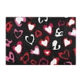 BZSMCE Red Heart-shaped Leopard Print Pattern Pattern 2-Piece Non-Slip ...