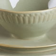 Oneida Entertain 365 12-Piece Artisanal Green Stripe Stoneware ...