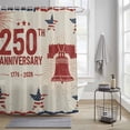 250th Anniversary Shower Curtain for Bathroom, Liberty Bell Stars ...