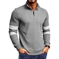 Bpyeka Men's Casual Long Sleeve Sweatshirt, Color Block Half-Zip Mock ...
