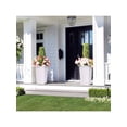 Set of Two 23-Inch Tall Indoor and Outdoor Planters with Drainage ...