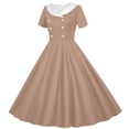 Afuyipoi Girls Classic Solid A-Line Dress (5-14 Years) Short Sleeve ...