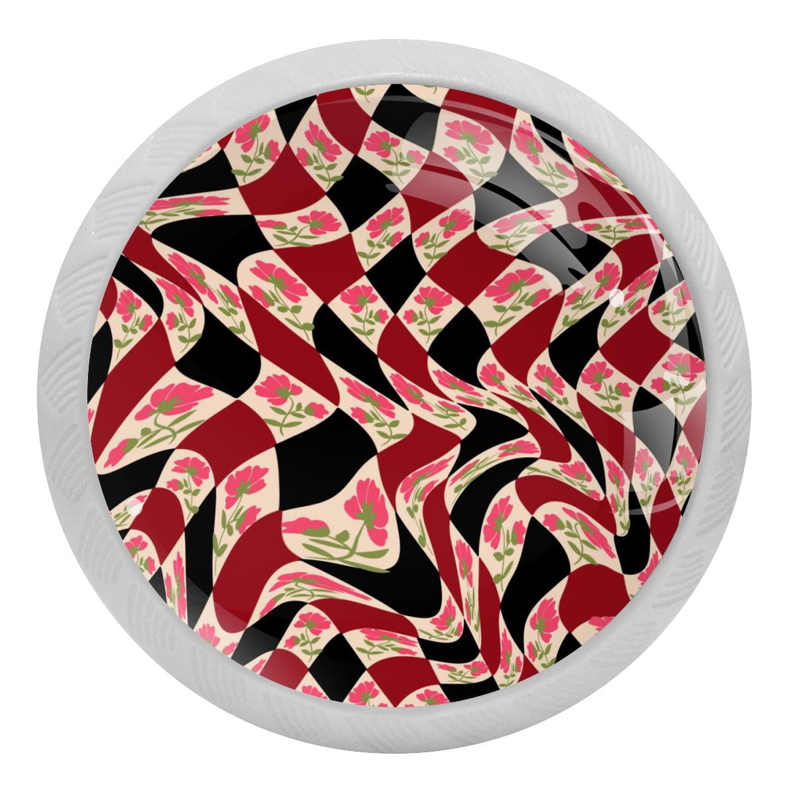 4PCS Round Lattice Cabinet Fluorescence Knob Glowing in the Dark ...