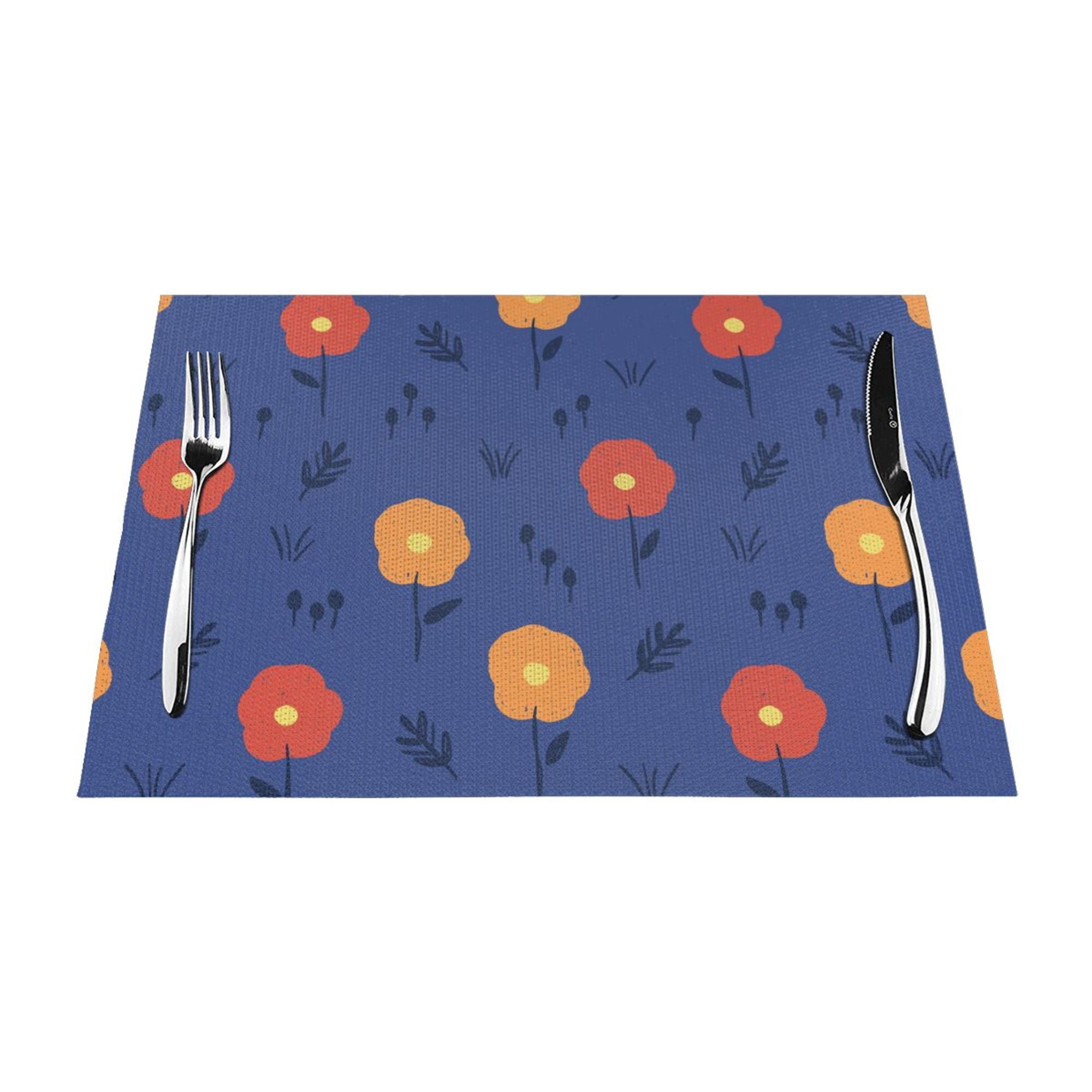YFYANG Washable Heat-Resistant Placemats, 70% PVC/30% Polyester, Purple ...