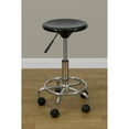 Studio Designs Round Studio Stool - Chrome - Black - Walmart.com