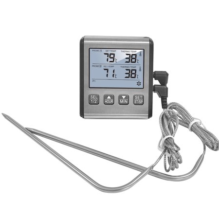 TILIYHELLO TP-710S Dual Probe Digital Thermometer - Large backlit LCD ...