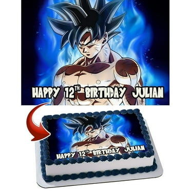 Dragon Ball Super Goku Vegeta Birthday Edible Image Cake Topper For ...