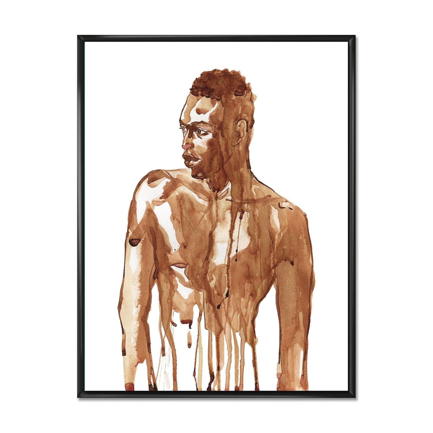 Click here for Designart Handsome African Man Portrait On White I... prices