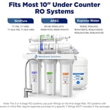 Membrane Solutions Universal Reverse Osmosis Water Filter for 5/6 Stage ...