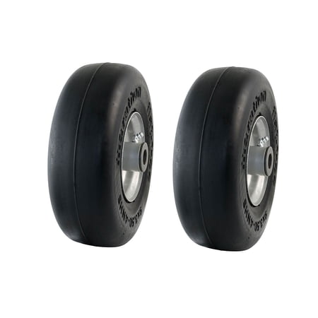 Marathon 9 x 3.50 4 Inch Flat Free Tires for Zero Turn Lawn Mowers (2 ...